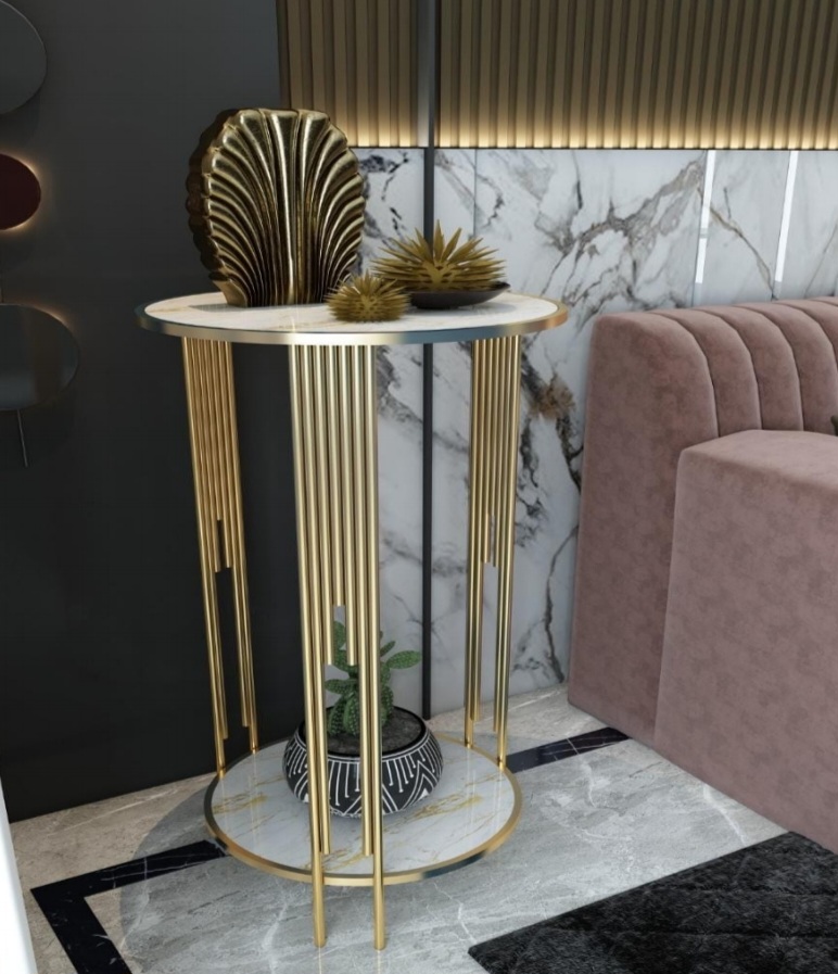 MASUTA METALICA INALTA GUNES YUV | Gold House Concept